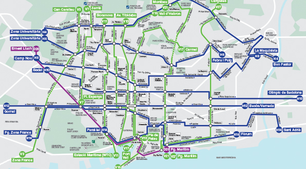 Mapa de la nueva red de bus | Transports Metropolitans de Barcelona
